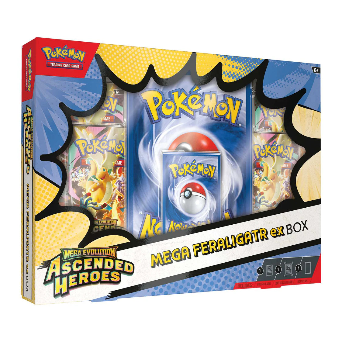 Pokemon TCG: Mega Evolution Ascended Heroes - Mega Feraligatr ex Box ...