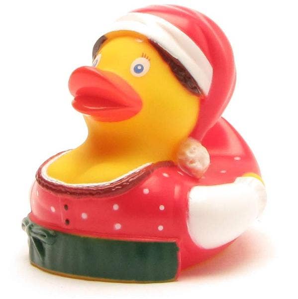 Rubber duck Santa Claus in a dirndel - rubber duck| Shop4Ducks